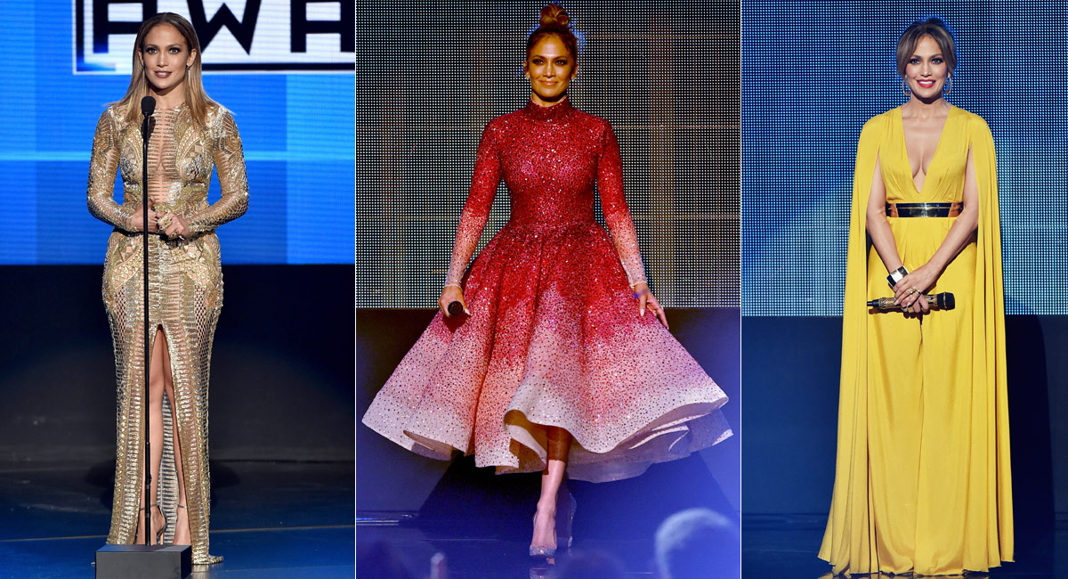 Los outfits de JLo en los AMA 2015 - Revista Caras