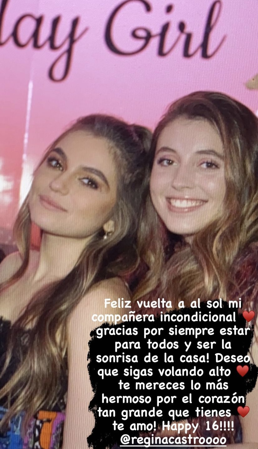 ¡Regina Castro ya es toda una señorita, cumple 16 años!